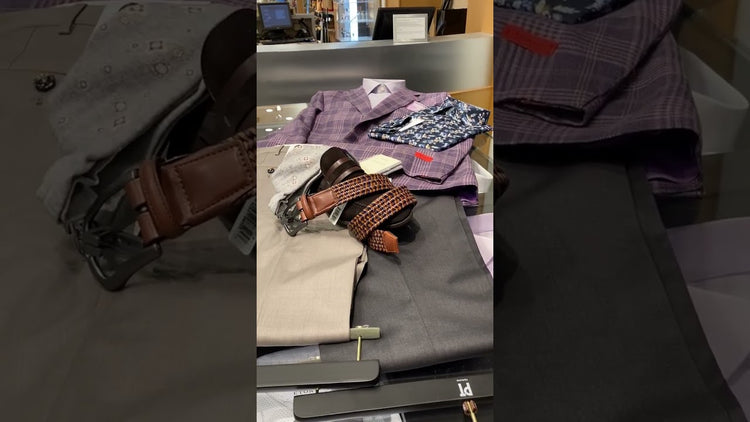 Uncover the Vibrant Style of Isaia's Purple Plaid Sport Coat at Larrim